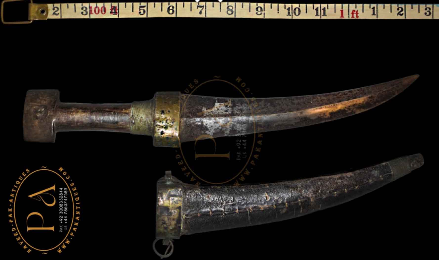 19th century Kurdish Jambiya dagger with Horn handle | Pakistan Antiques