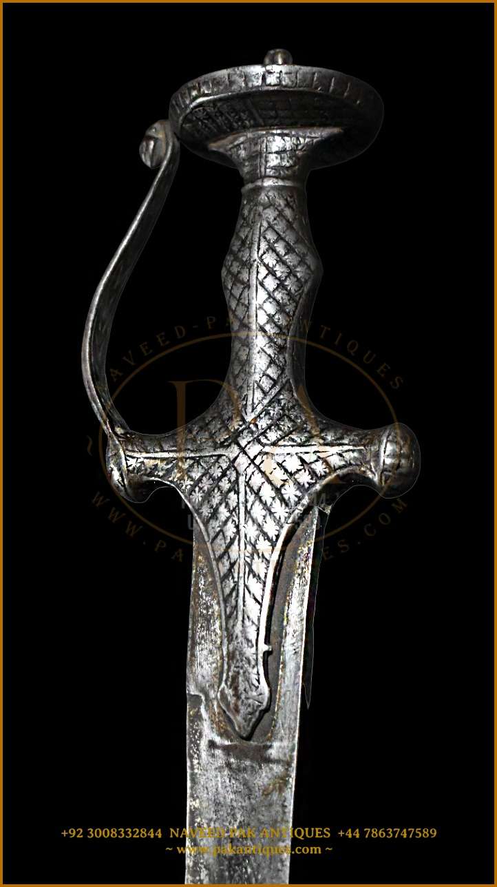 18th century Mughal Lahore sword very thick long blade than usual ...