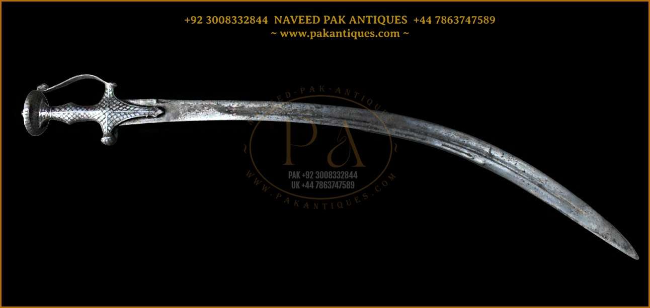 18th century Mughal Lahore sword very thick long blade than usual ...