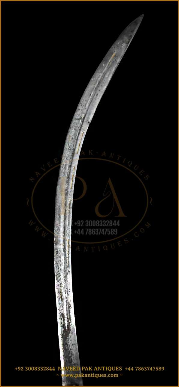 18th century Mughal Lahore sword very thick long blade than usual ...