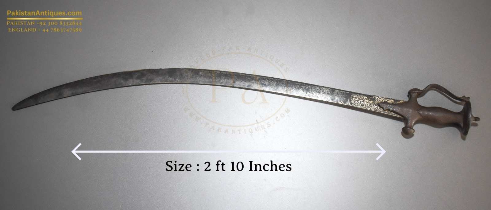 18th century Eastern Mughal Sword with silver work name written on ...