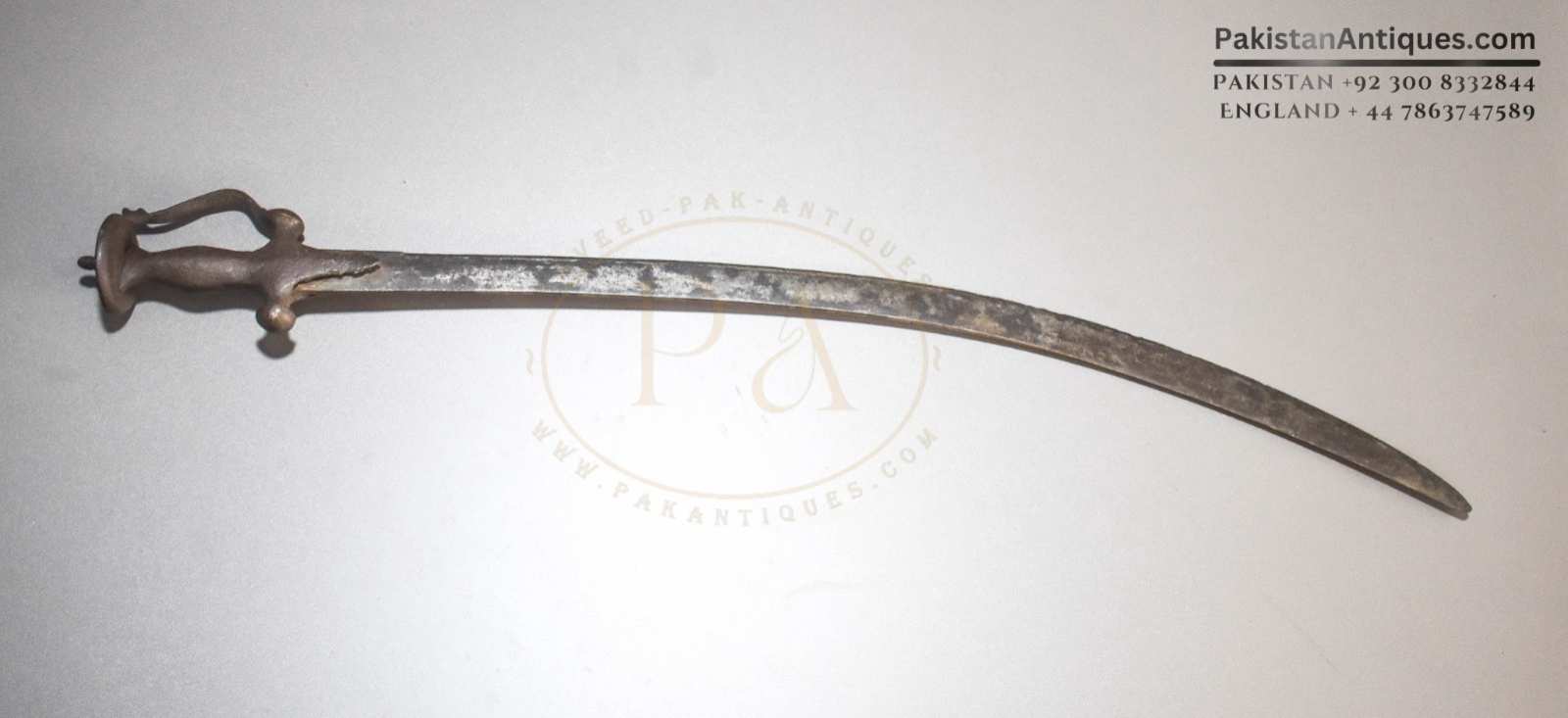 18th century Eastern Mughal Sword with silver work name written on ...