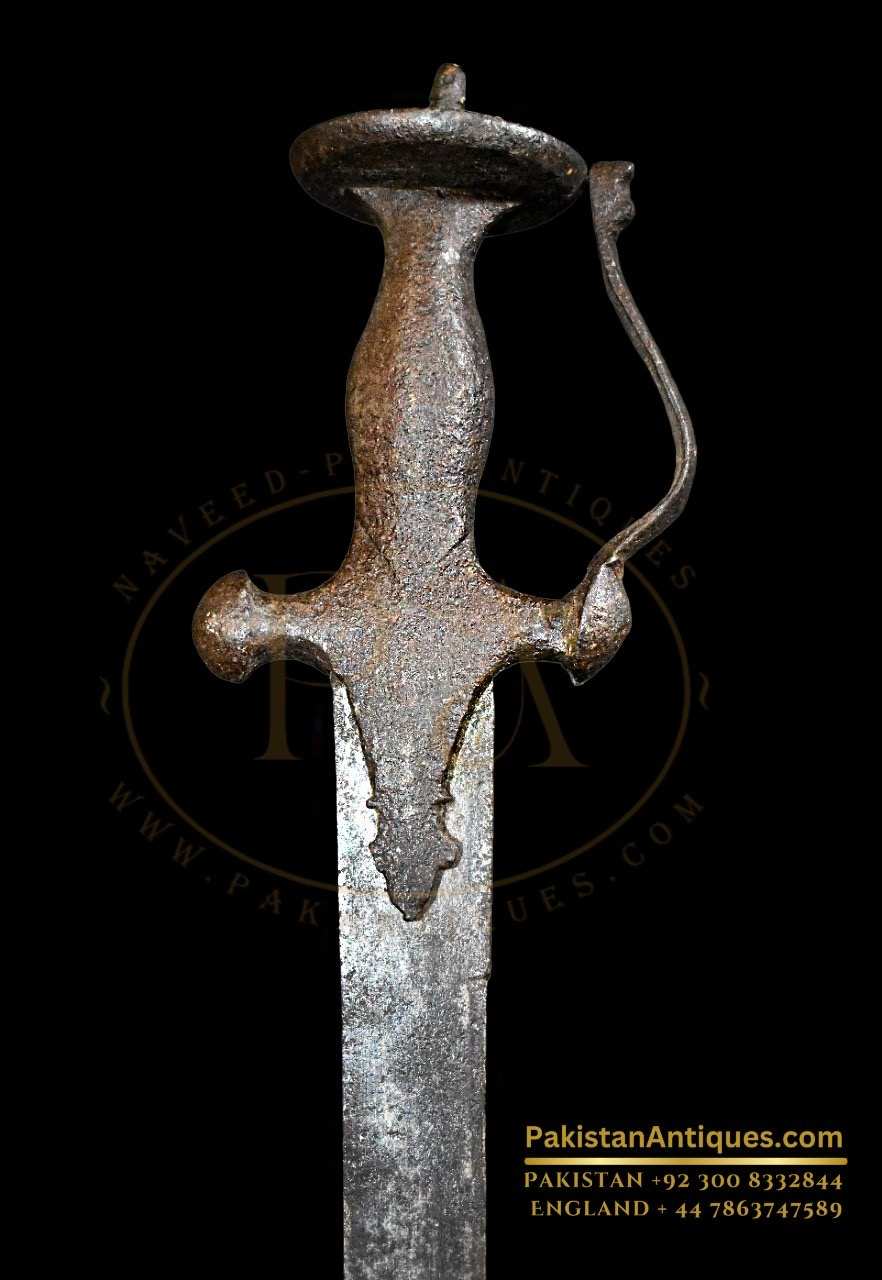 18th century Eastern Mughal Sword with silver work name written on ...