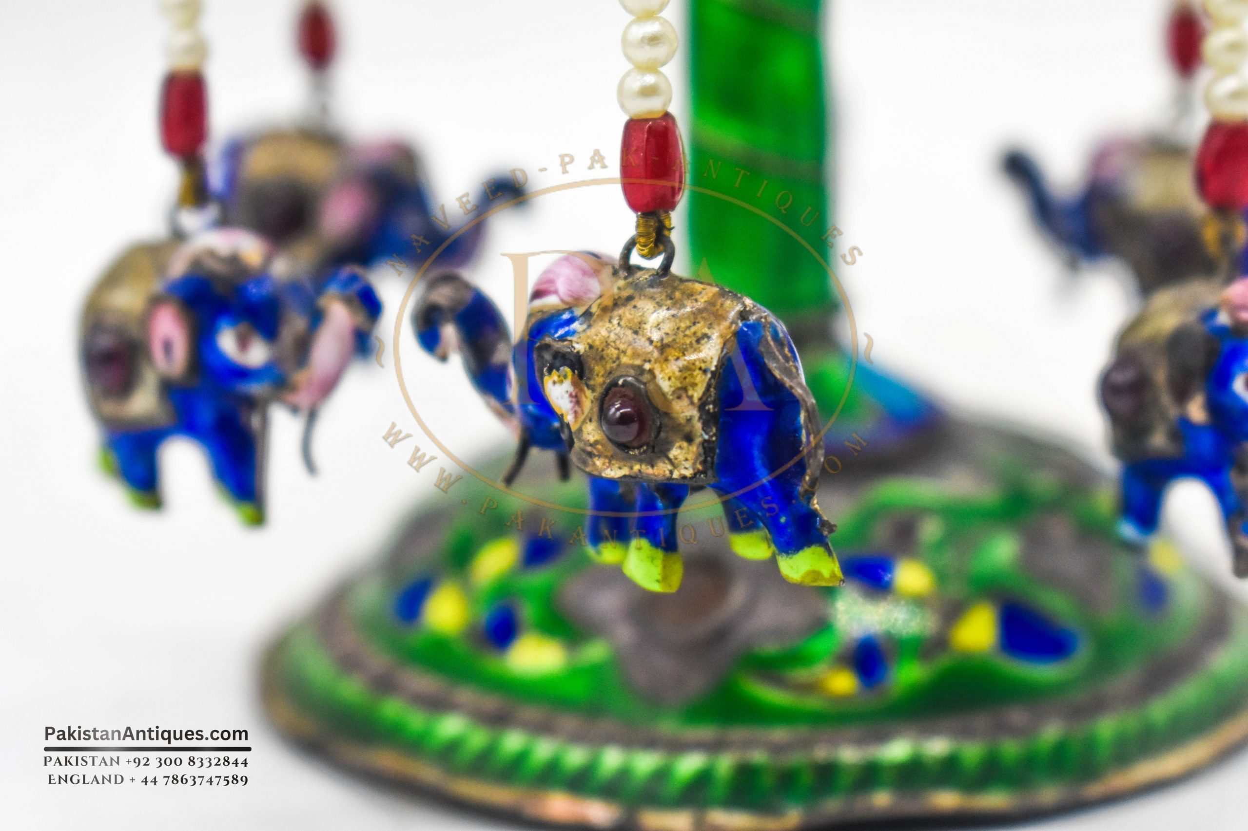 Solid silver enamel swing ( jhoola ) | Pakistan Antiques