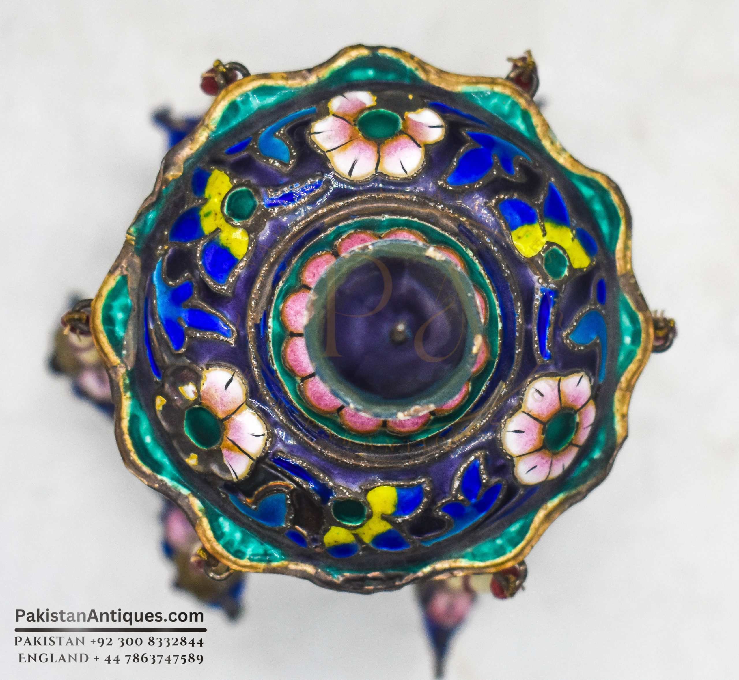 Solid silver enamel swing ( jhoola ) | Pakistan Antiques