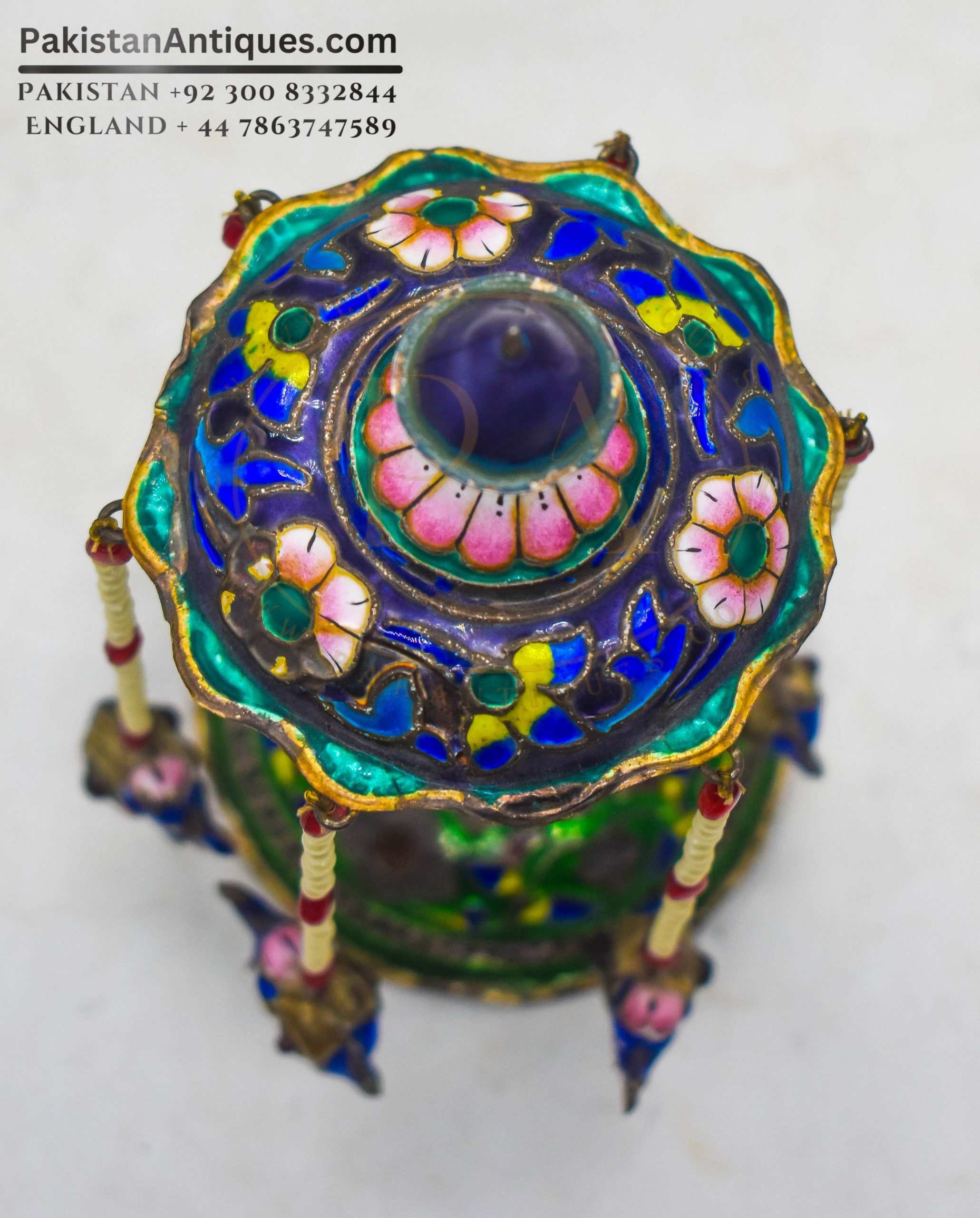 Solid silver enamel swing ( jhoola ) | Pakistan Antiques