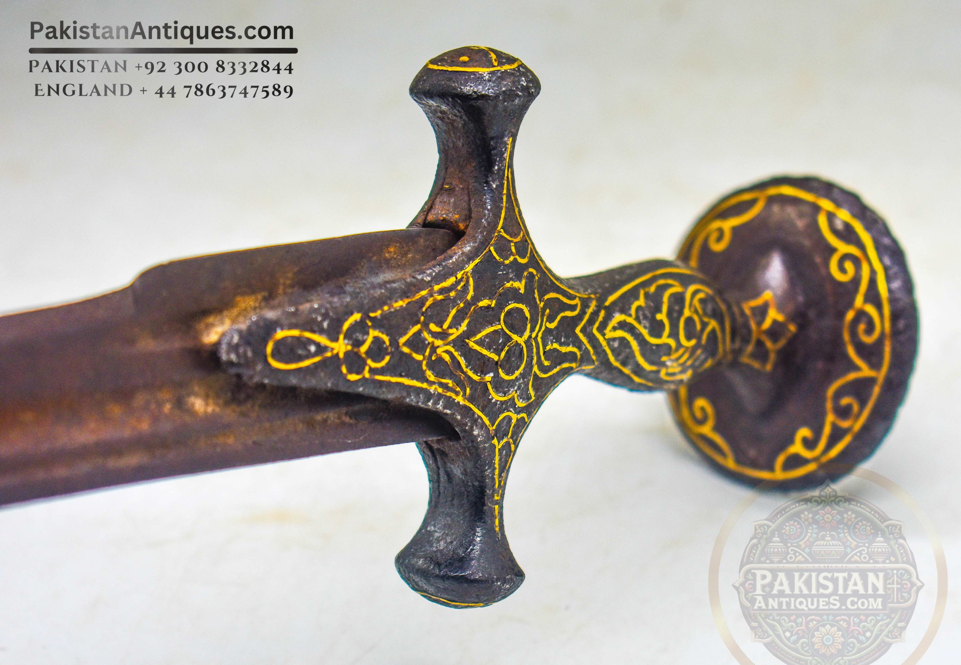 Antique 18th Century Mughal Sword with Stunning Gold Inlay Details ...