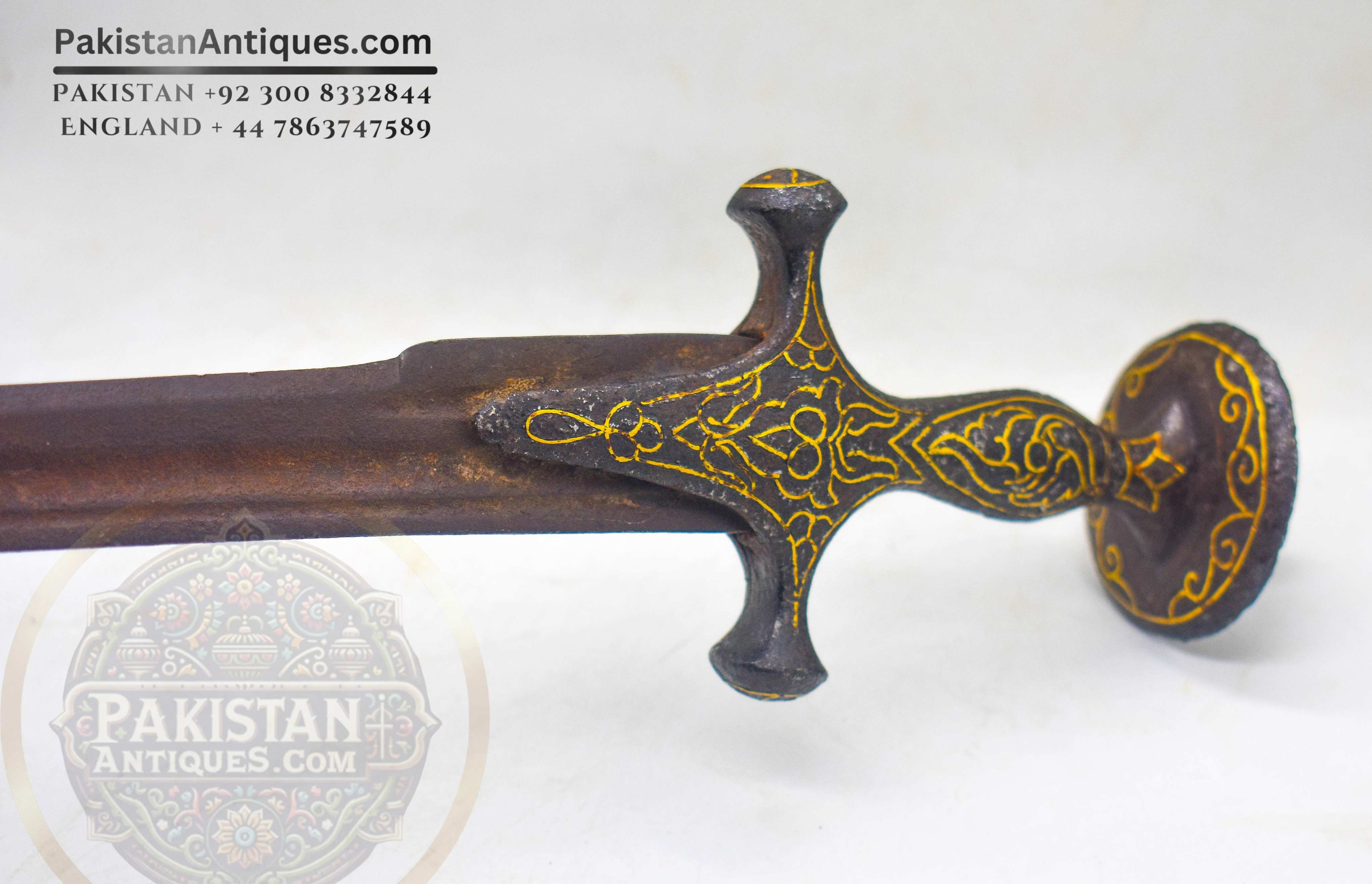 Antique 18th Century Mughal Sword with Stunning Gold Inlay Details ...