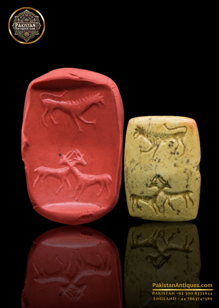 Mesopotamian Double-Sided Seal with Deer, Hyena, and Winged Beasts ...